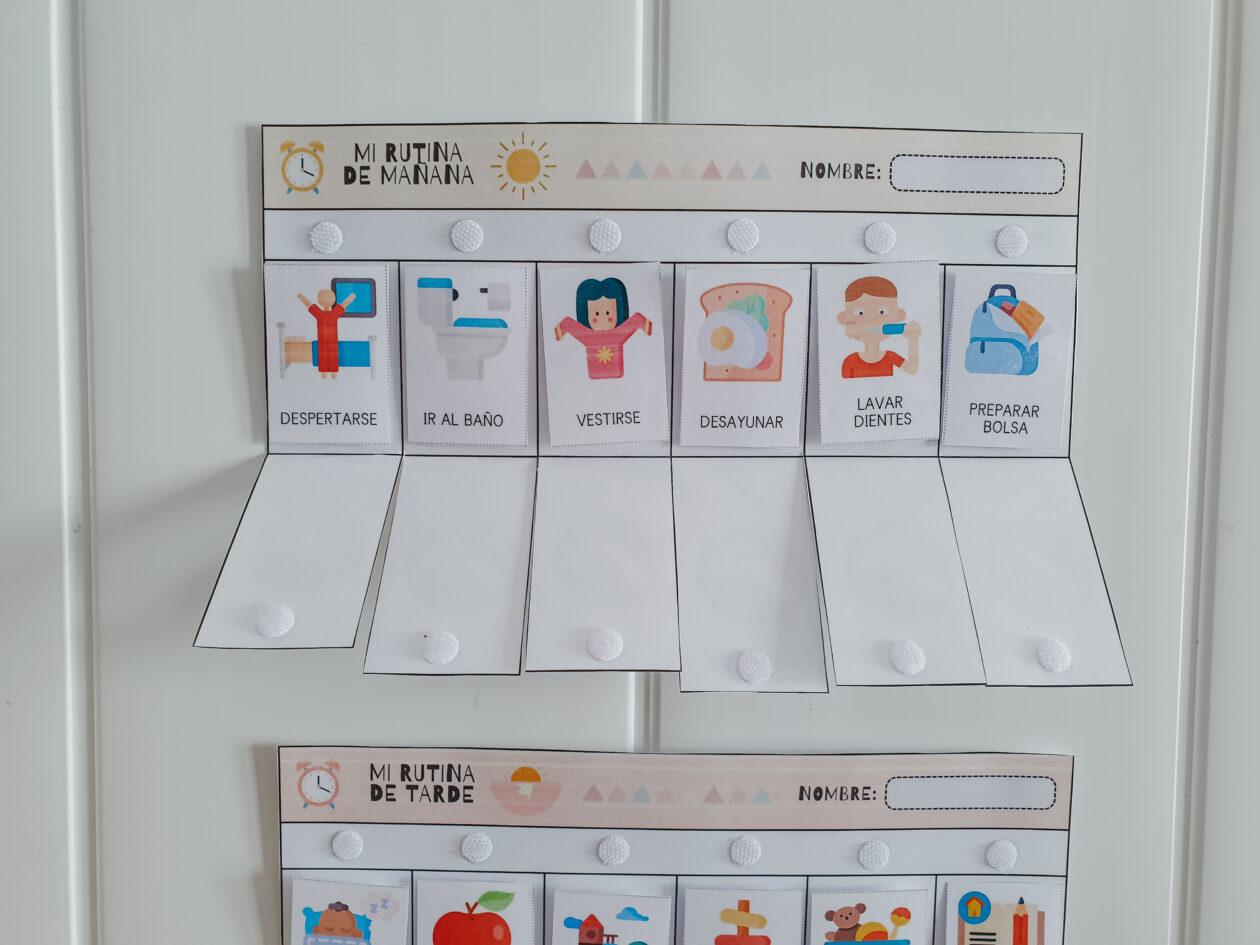 Tarjetas imprimibles de rutinas visuales para niños – MonsPetits