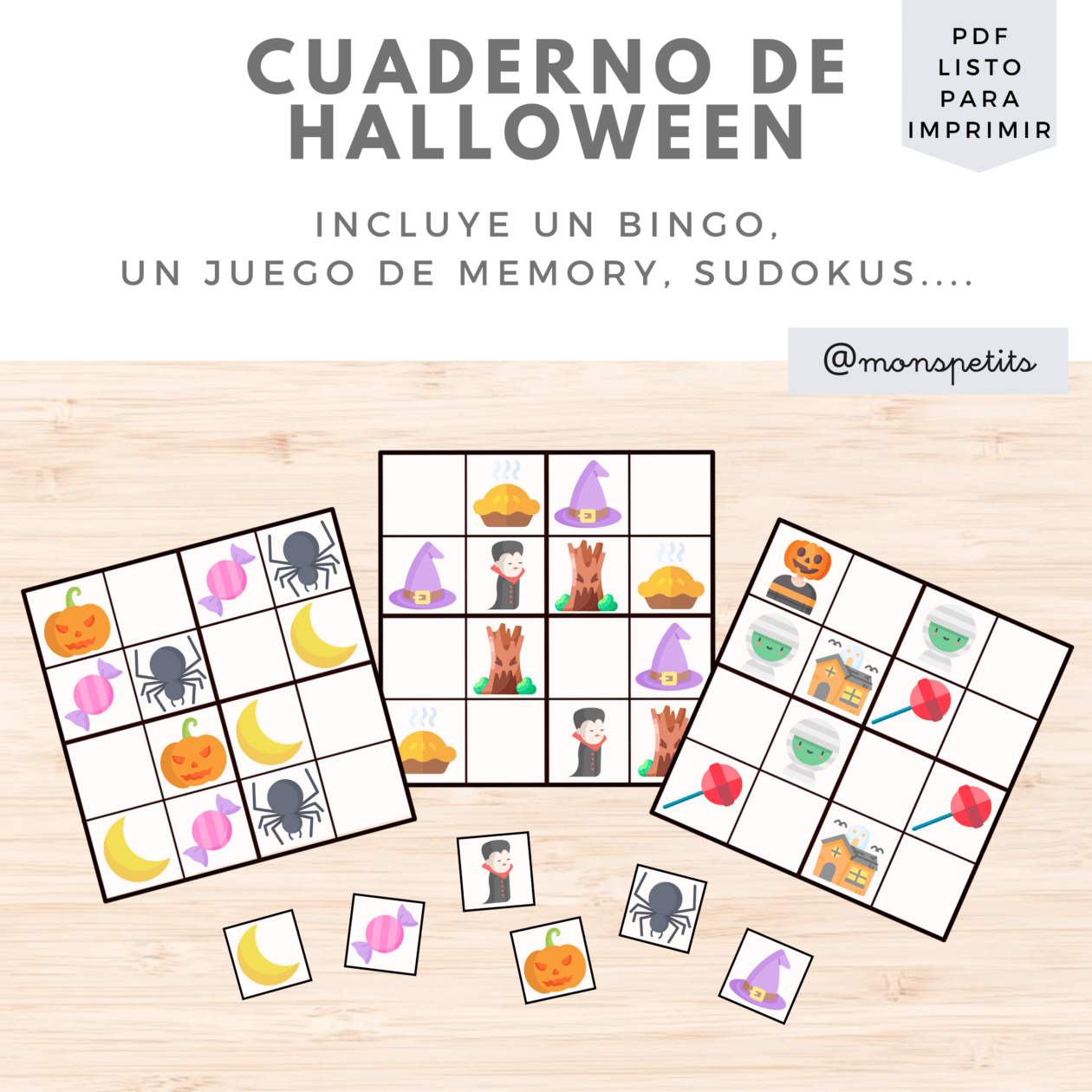 Cuaderno de Halloween para descargar e imprimir – MonsPetits