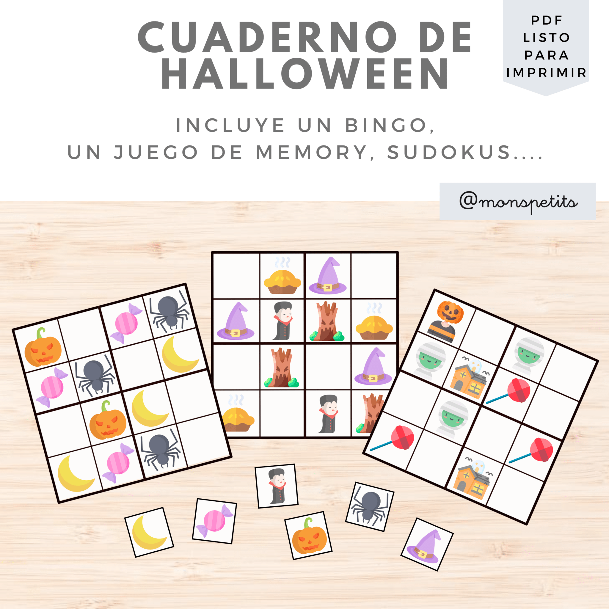 Cuaderno de Halloween para descargar e imprimir – MonsPetits