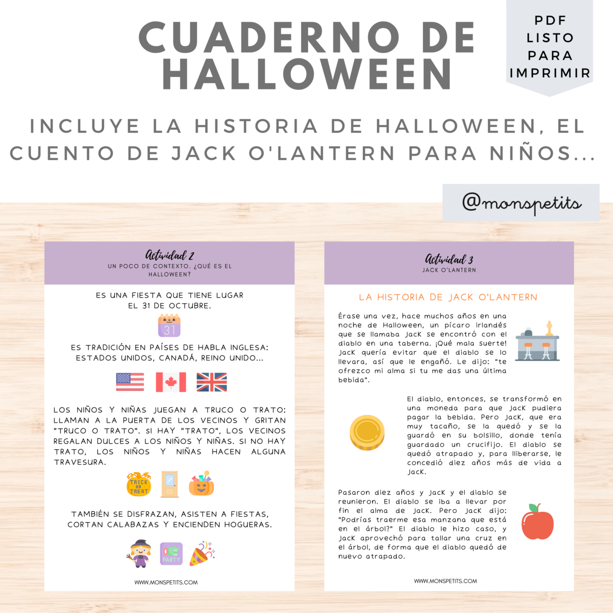 Cuaderno de Halloween para descargar e imprimir – MonsPetits