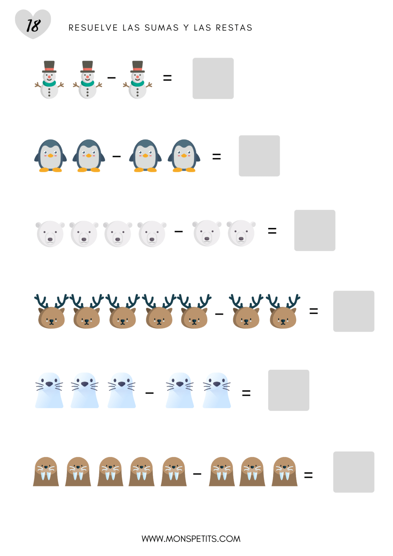 Cuaderno de actividades de invierno para imprimir – MonsPetits