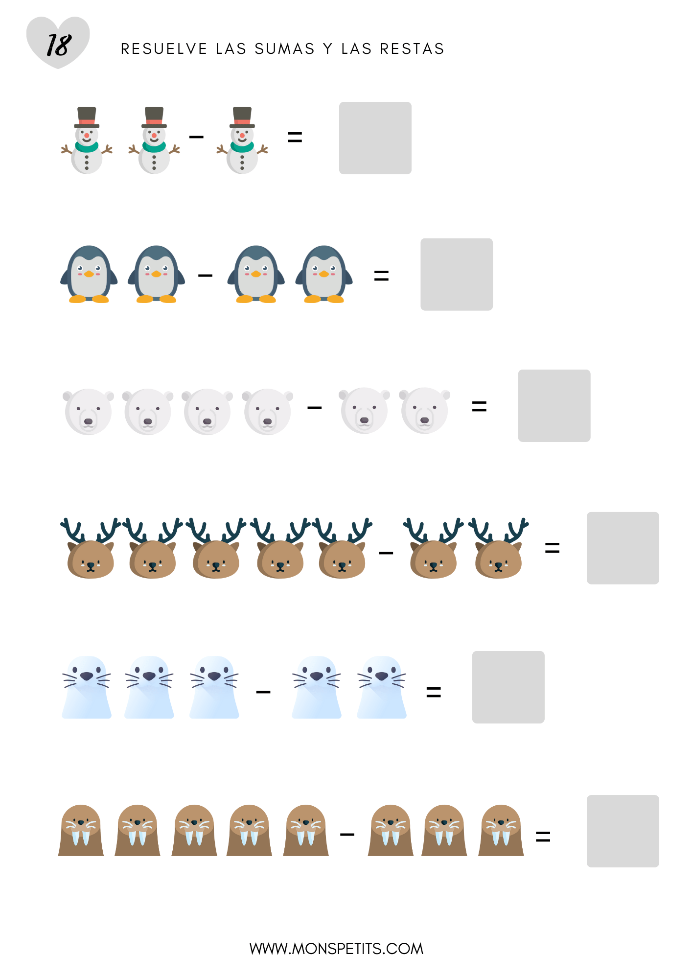 Cuaderno de actividades de invierno para imprimir – MonsPetits