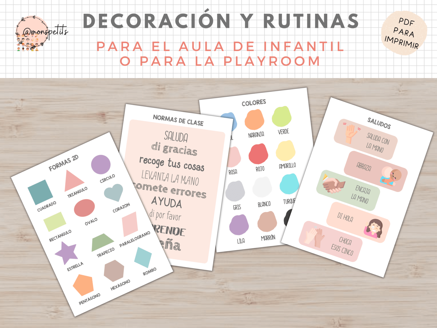 Pack de decoración para el aula de infantil o playroom – Imprimible ...