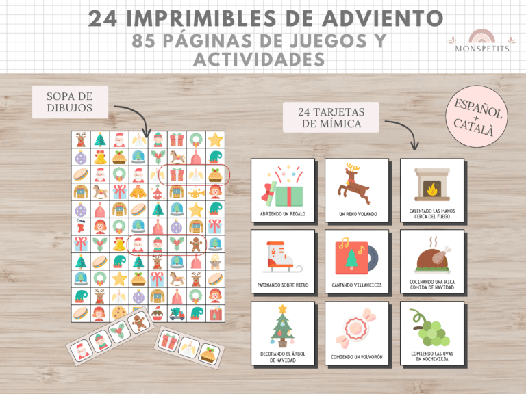 24 Imprimibles de Adviento, Una Actividad Para Cada Día – MonsPetits