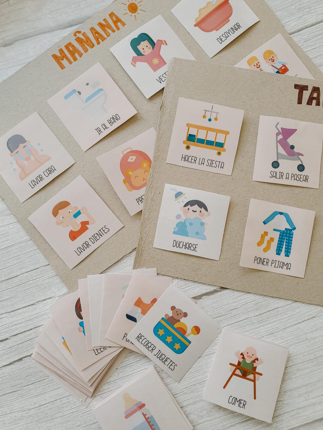 Tarjetas imprimibles de rutinas visuales para niños – MonsPetits