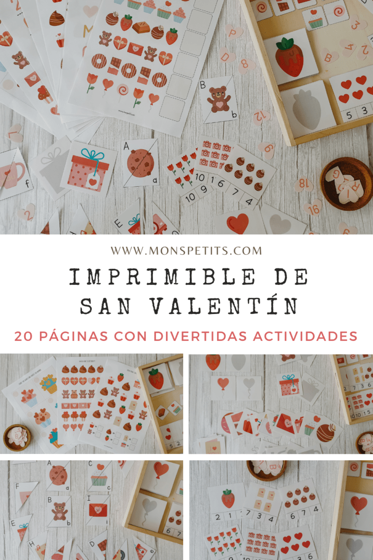 Imprimible con actividades de San Valentín para niños – MonsPetits