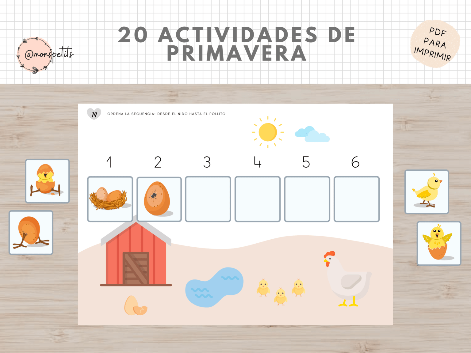 Imprimibles de primavera para aprender de forma autónoma + imprimible ...