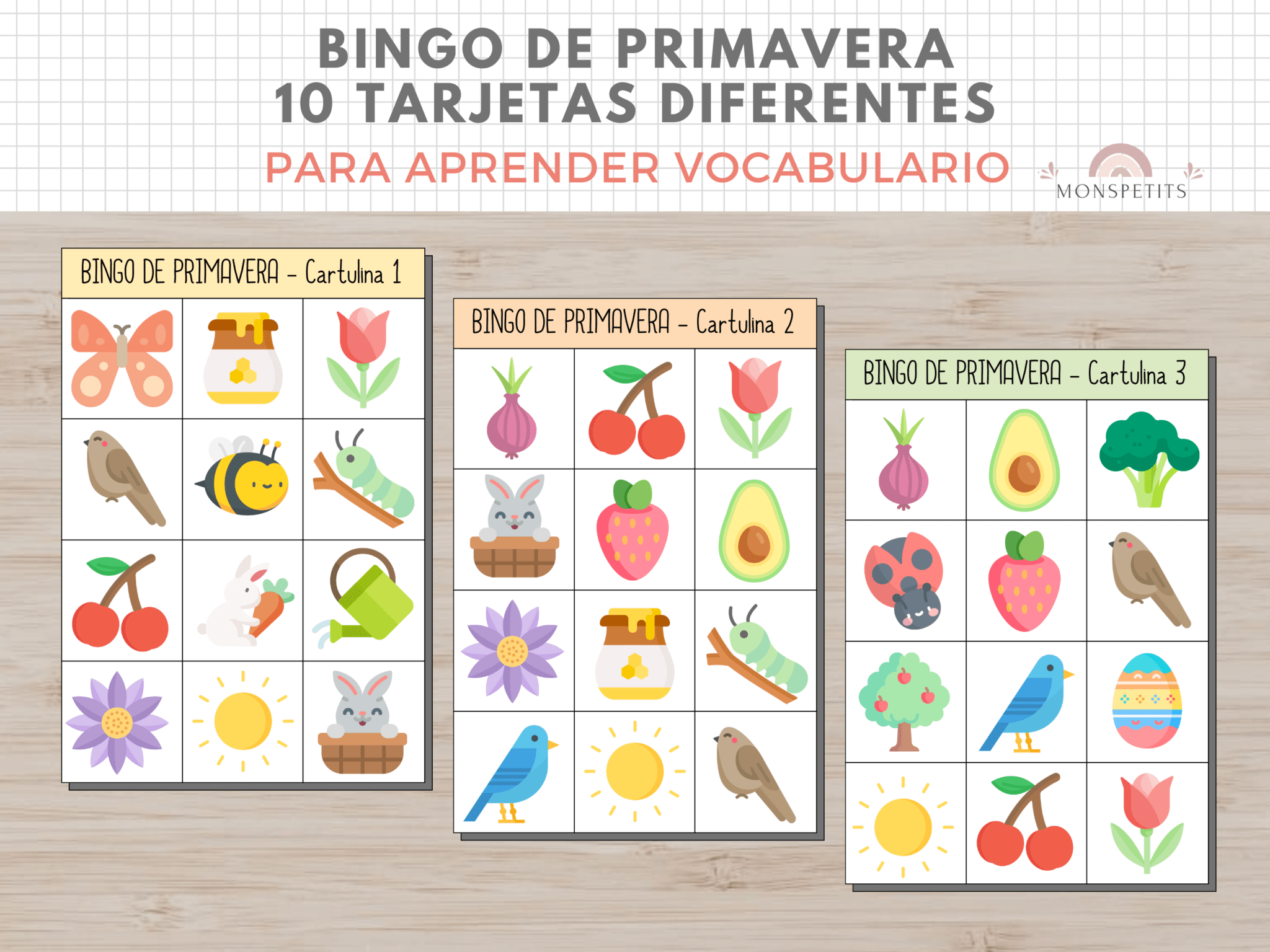 Juegos imprimibles para aprender y divertirse en primavera – MonsPetits