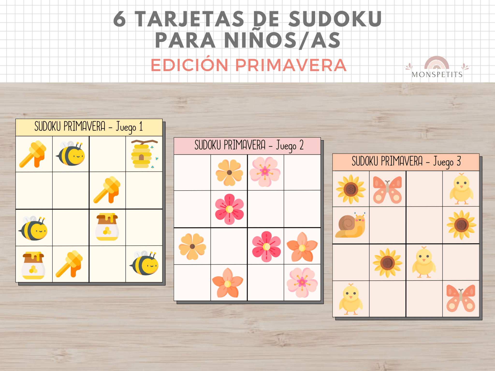 Juegos imprimibles para aprender y divertirse en primavera – MonsPetits