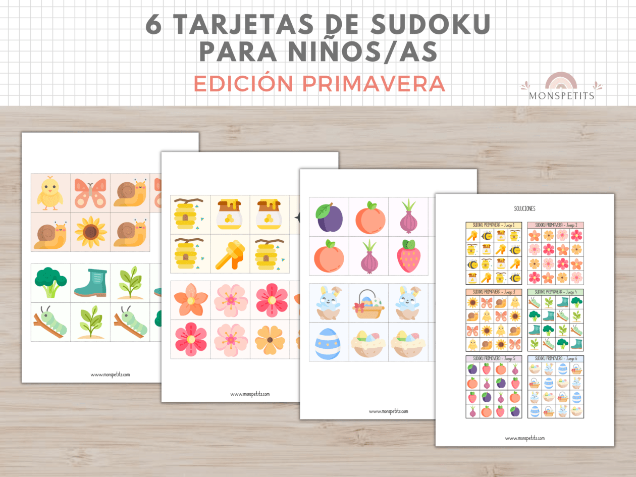 Juegos imprimibles para aprender y divertirse en primavera – MonsPetits