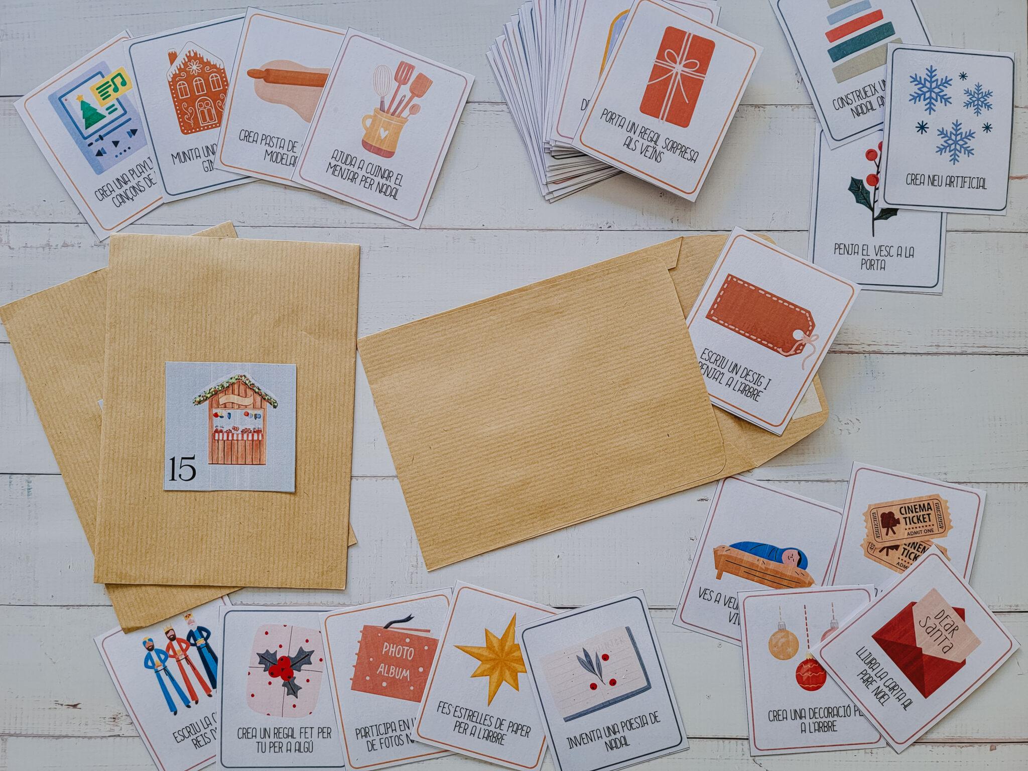 Crea tu propio calendario de Adviento fácil y personalizado + pdfs ...