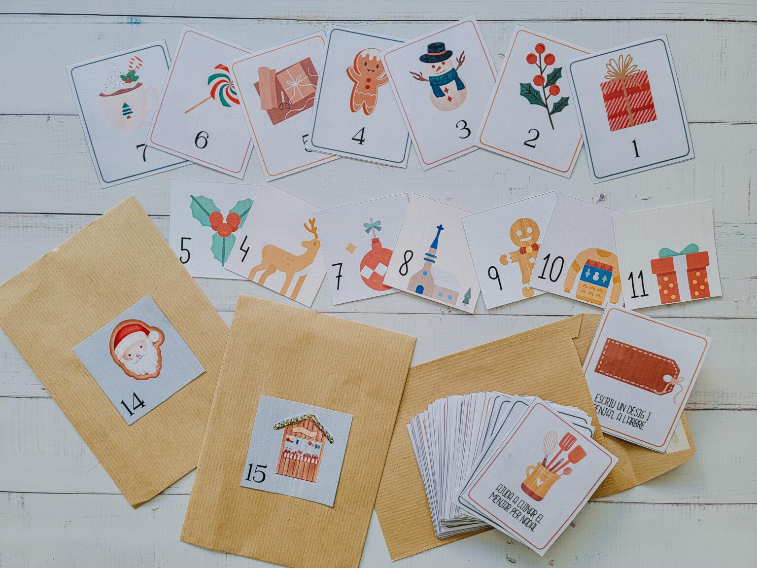 Crea tu propio calendario de Adviento fácil y personalizado + pdfs ...