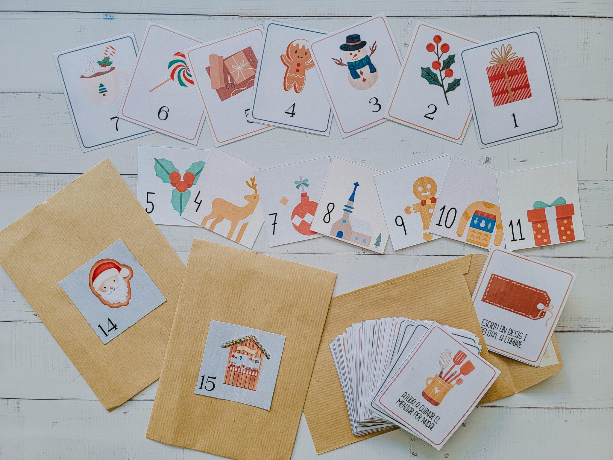 Crea tu propio calendario de Adviento fácil y personalizado + pdfs ...