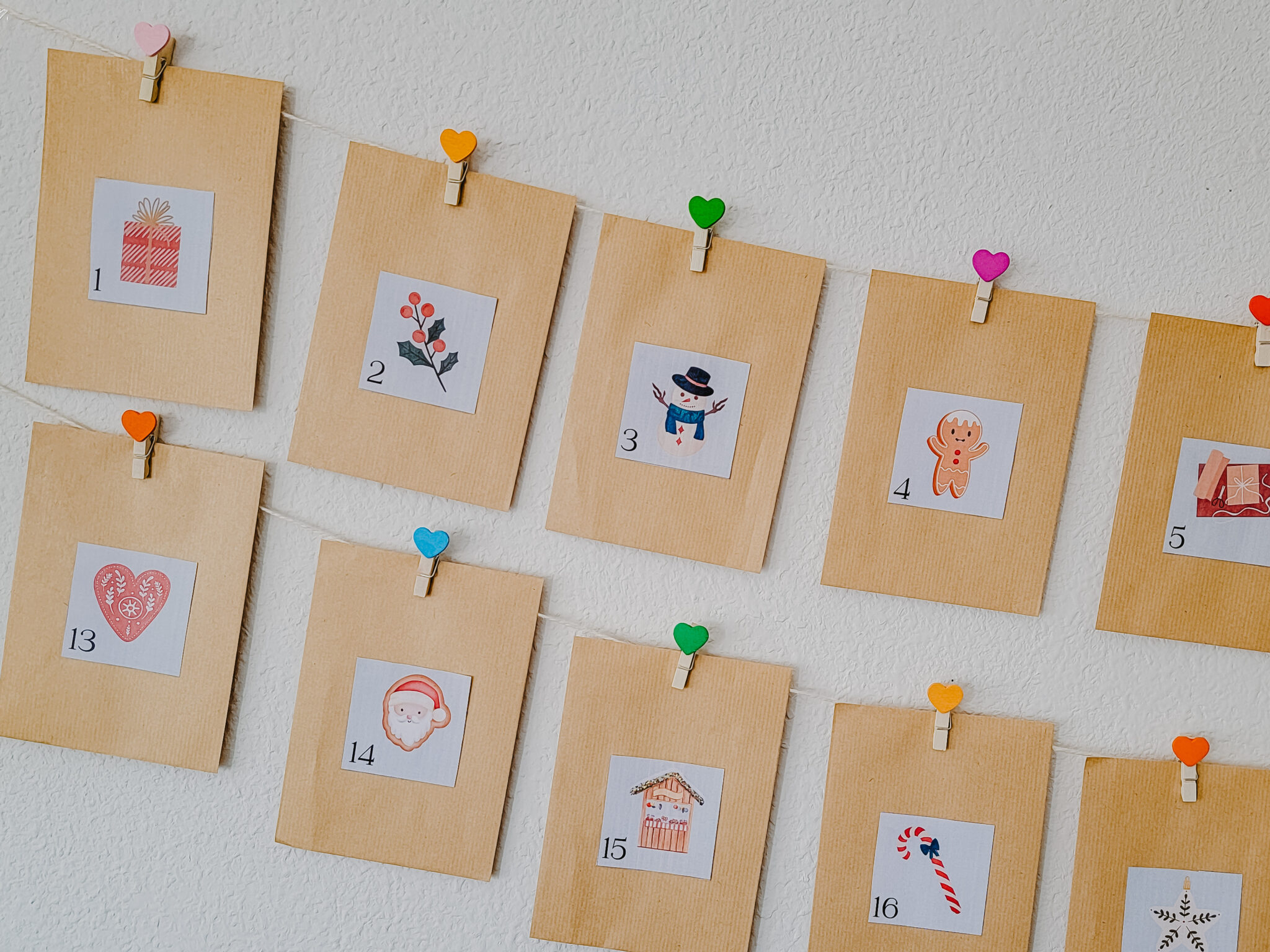 Crea tu propio calendario de Adviento fácil y personalizado + pdfs ...