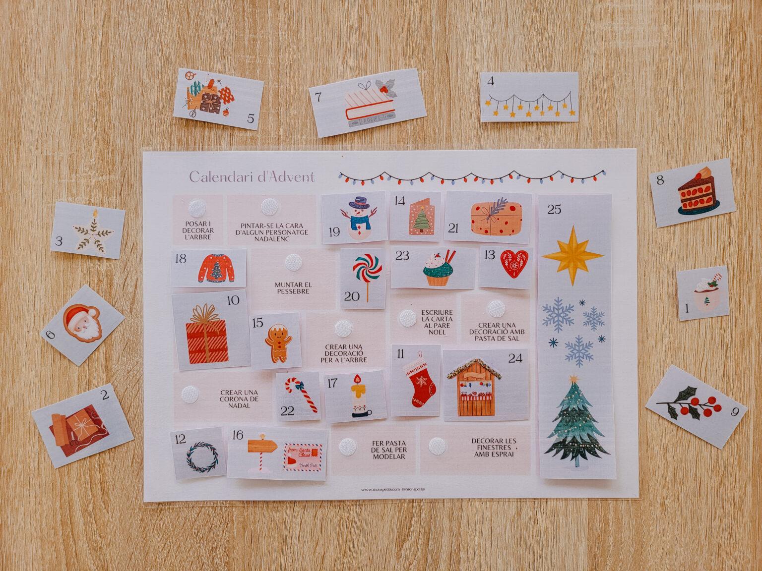 Crea tu propio calendario de Adviento fácil y personalizado + pdfs ...