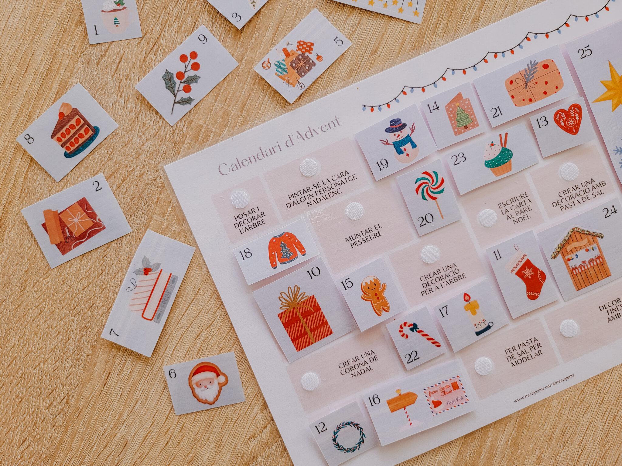 Crea tu propio calendario de Adviento fácil y personalizado + pdfs ...