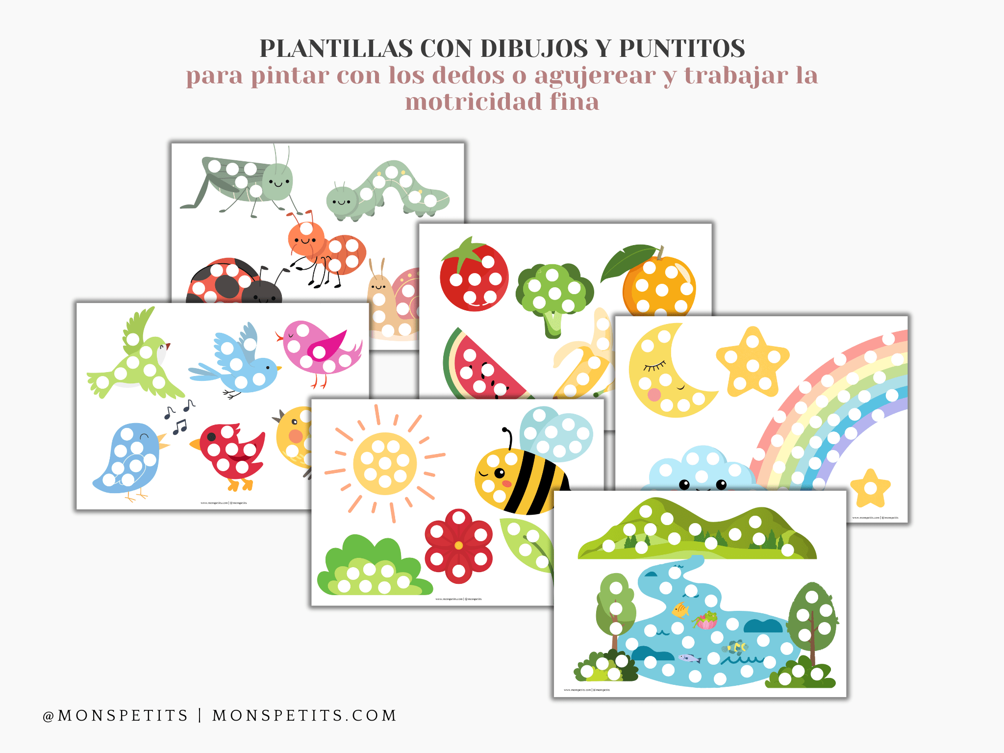Dibujos con puntitos para trabajar la motricidad fina – MonsPetits