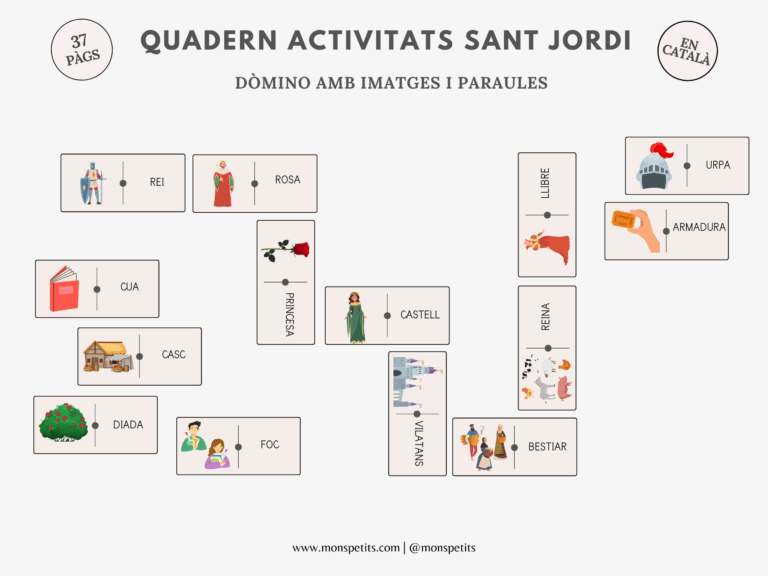 Cuaderno imprimible para trabajar Sant Jordi en educación infantil ...