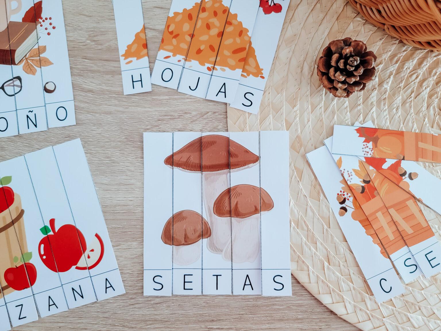 Refuerza el vocabulario de otoño con estos puzzles imprimibles ...