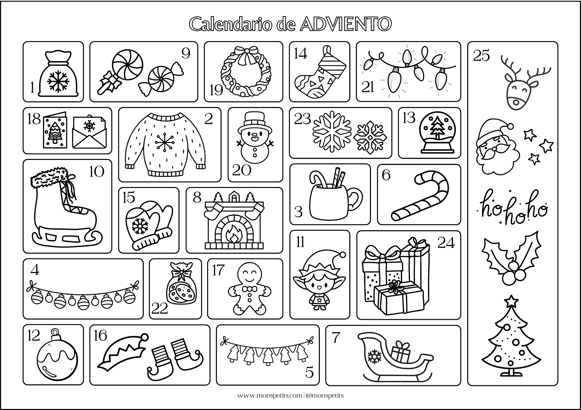 Crea tu propio calendario de Adviento fácil y personalizado + pdfs ...