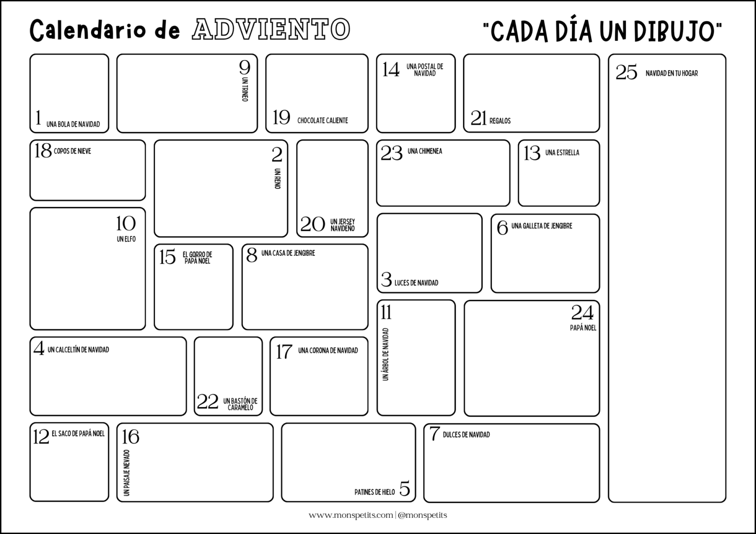 Crea tu propio calendario de Adviento fácil y personalizado + pdfs ...