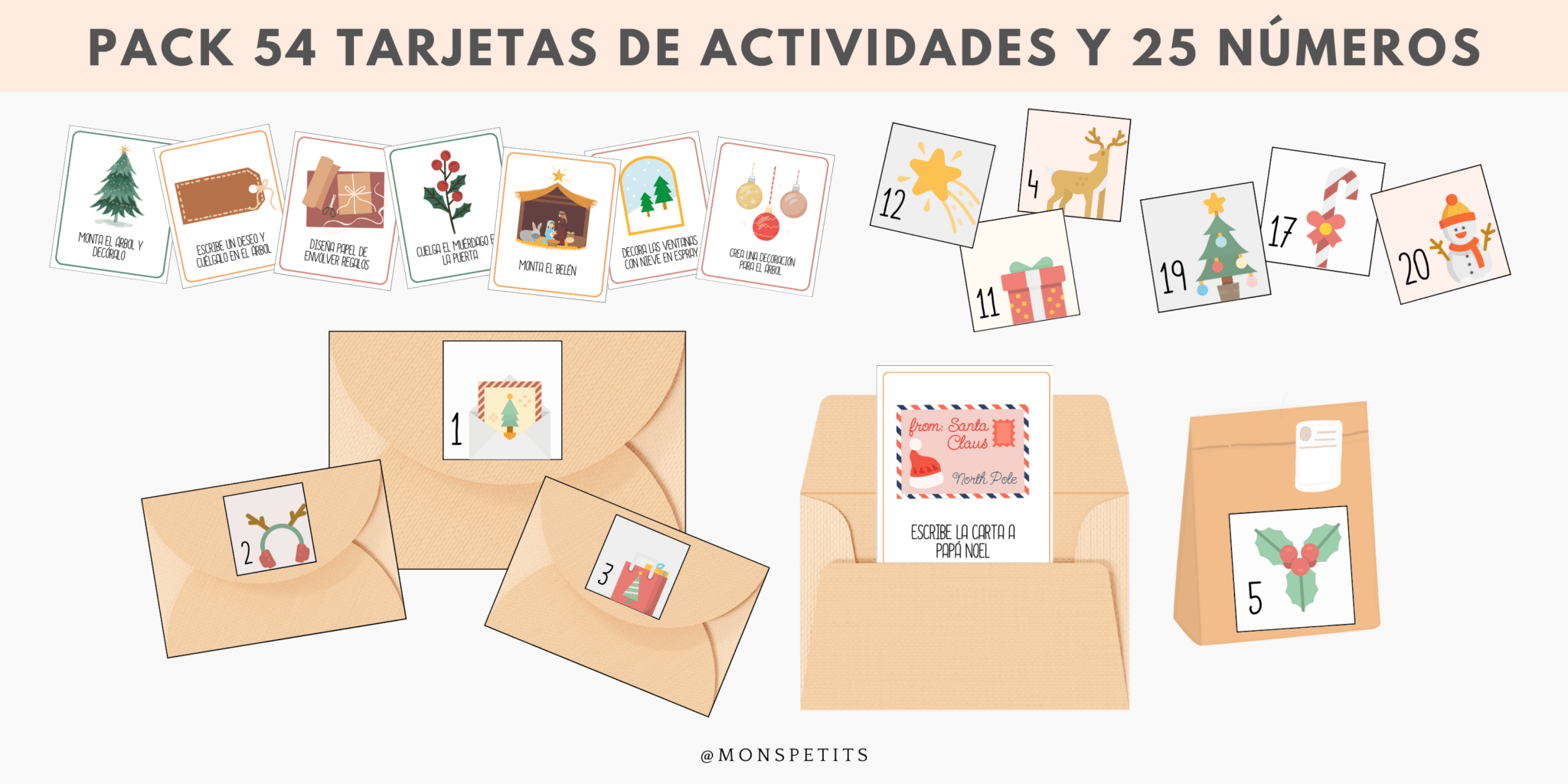Crea tu propio calendario de Adviento fácil y personalizado + pdfs ...
