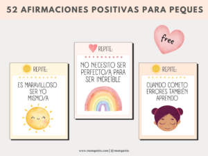 Afirmaciones positivas para peques: 52 tarjetas imprimibles para ...