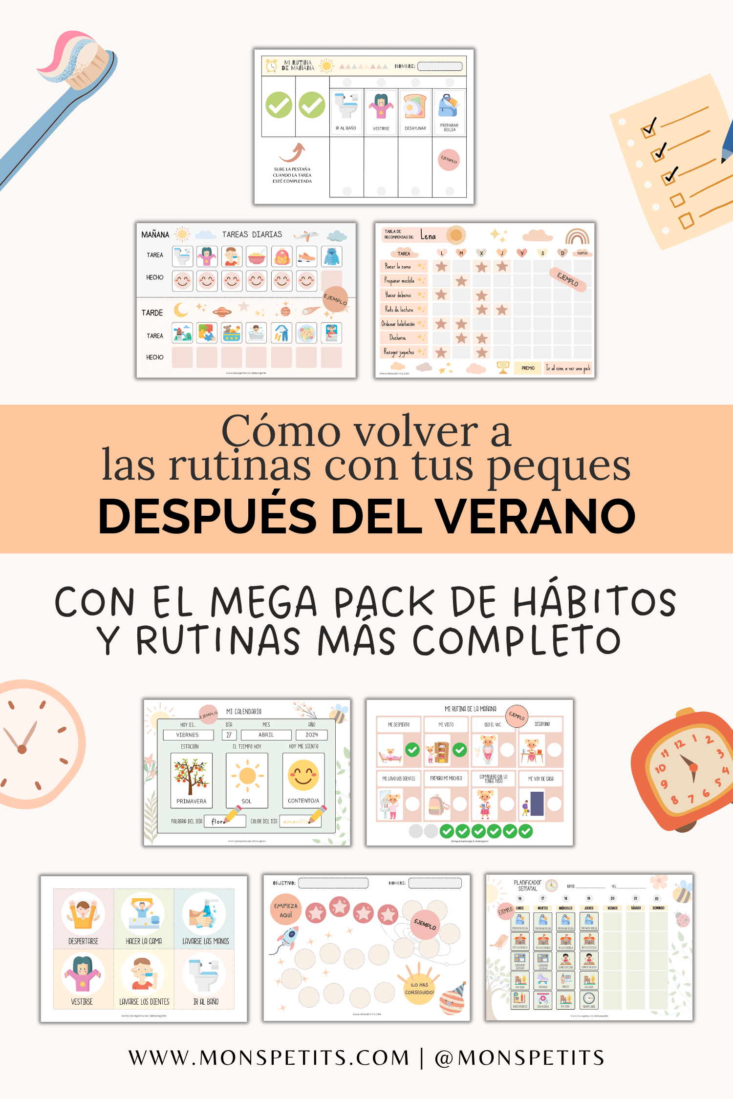 Cómo organizar la vuelta al cole de los niños y niñas (con 6 plantillas ...