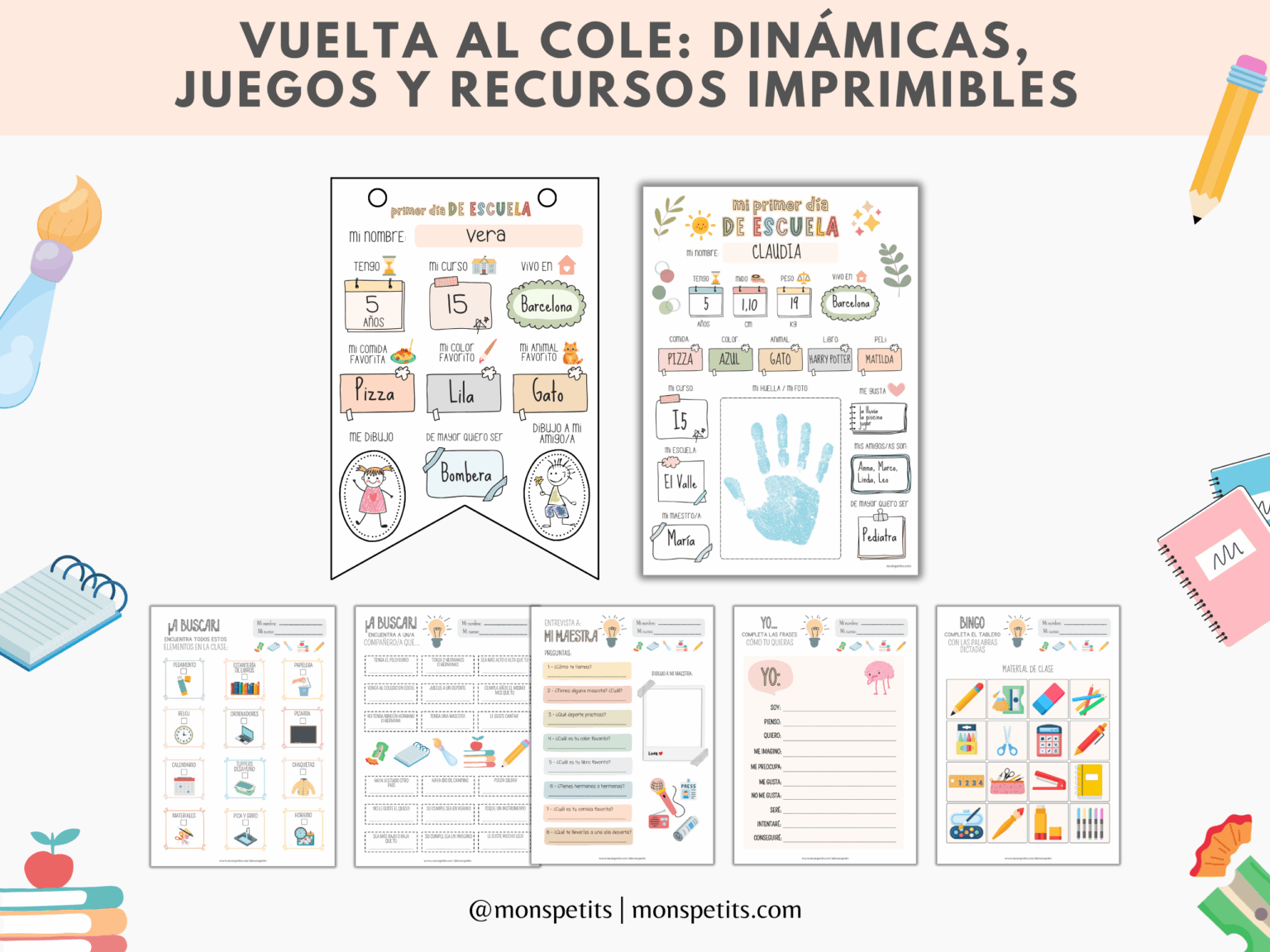 Vuelta al cole: dinámicas, juegos y recursos imprimibles para los ...