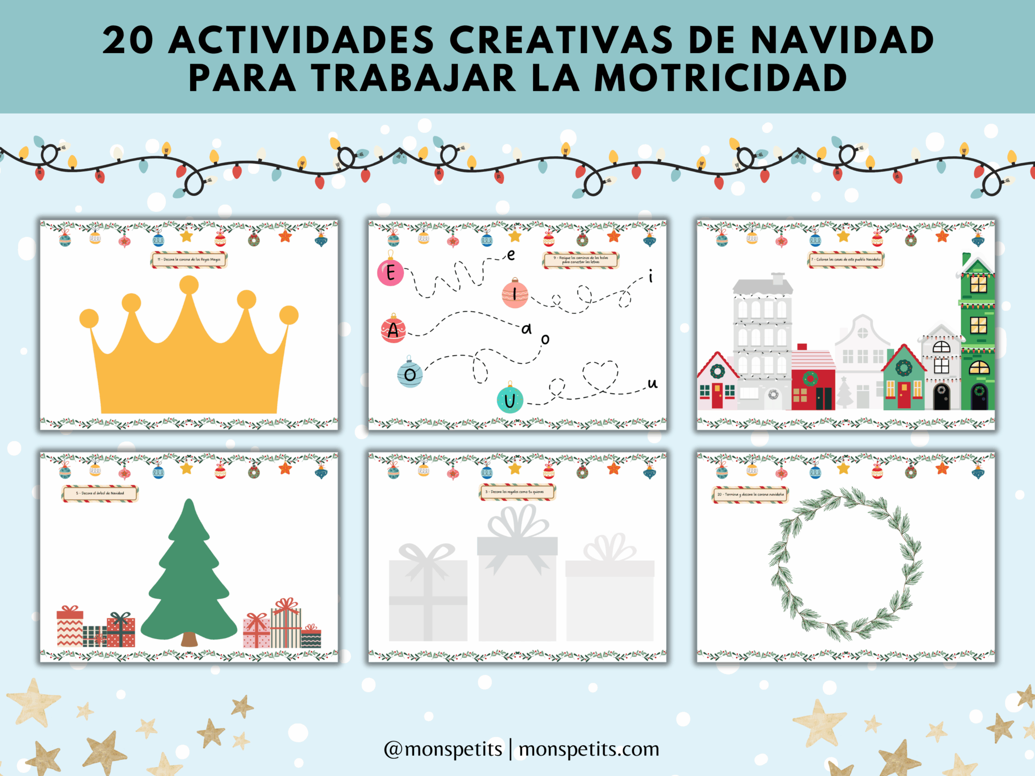 20 actividades creativas de Navidad para trabajar la motricidad ...