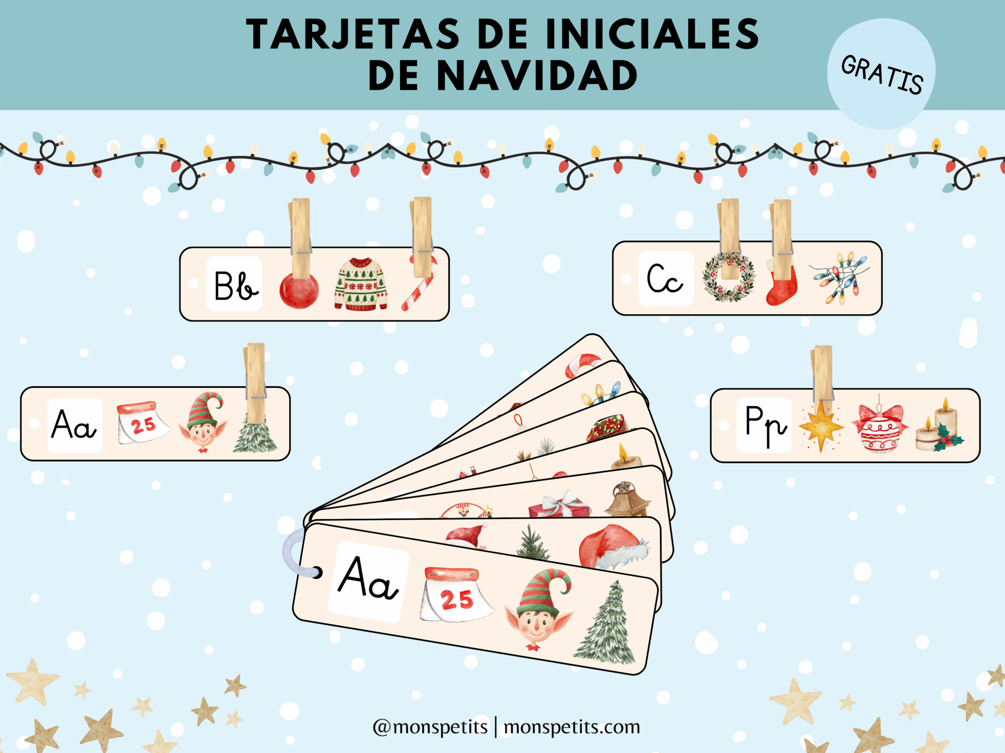 Imprimible de tarjetas de lectura y escritura para niños – MonsPetits
