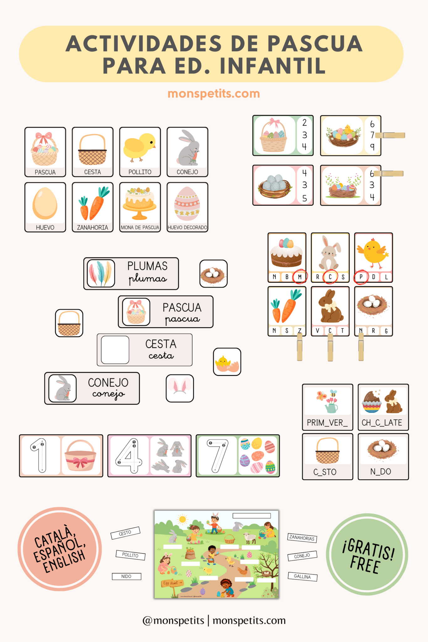 Actividades Educativas de Pascua para Educación Infantil + pdf gratis ...