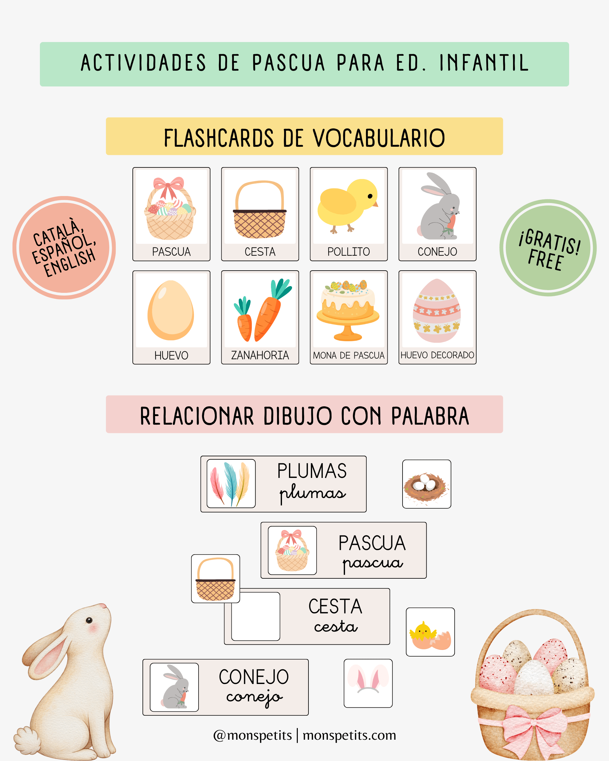 Actividades Educativas de Pascua para Educación Infantil + pdf gratis ...