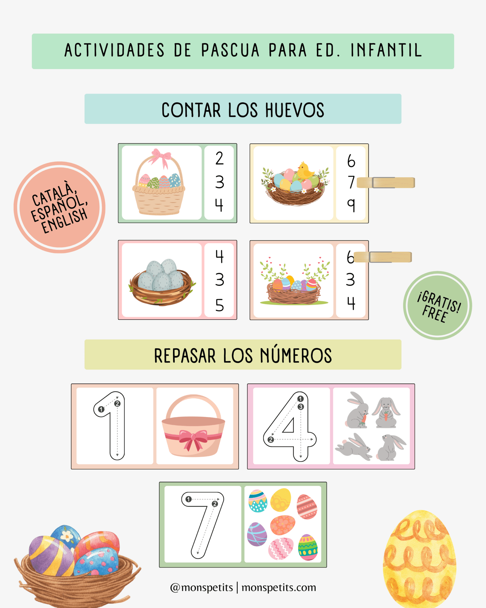 Actividades Educativas de Pascua para Educación Infantil + pdf gratis ...